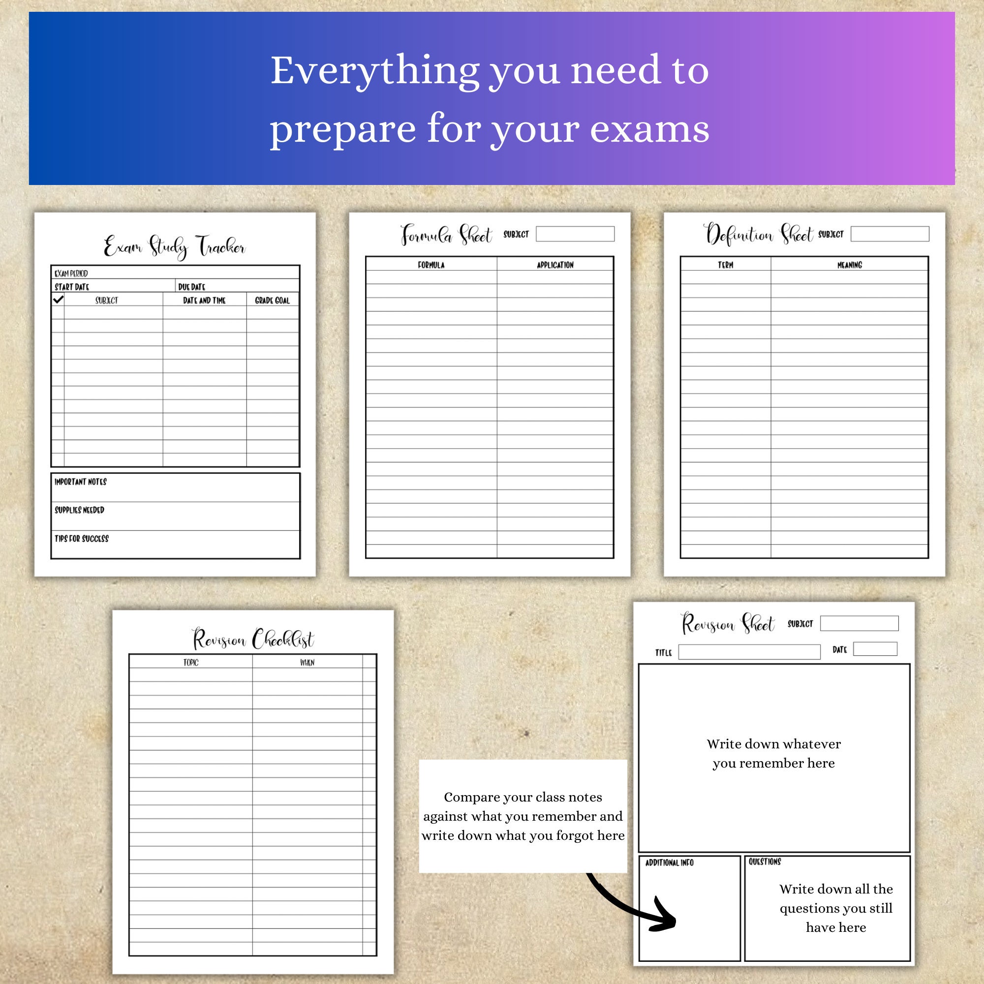 2023-2024 Student Planner Bundle Digital Download Academic - Etsy