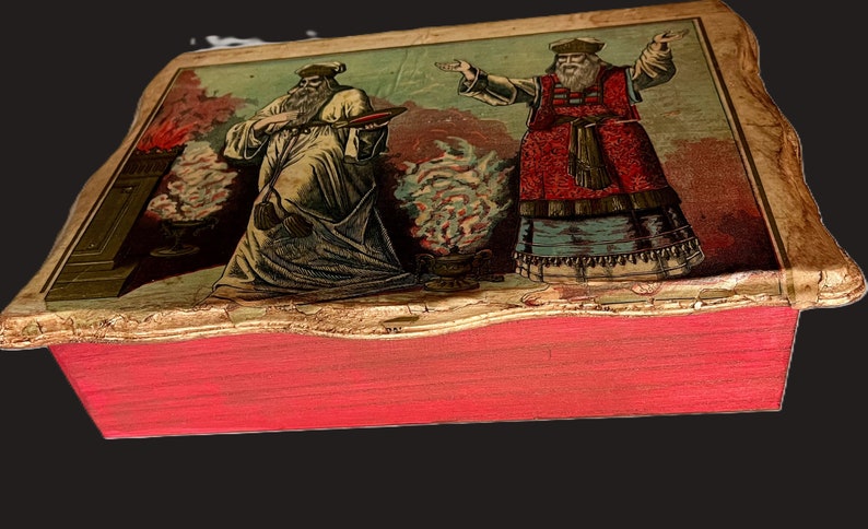 Antique Bible Page Box: Temple Priests From Parallel Bible 1800's - Etsy