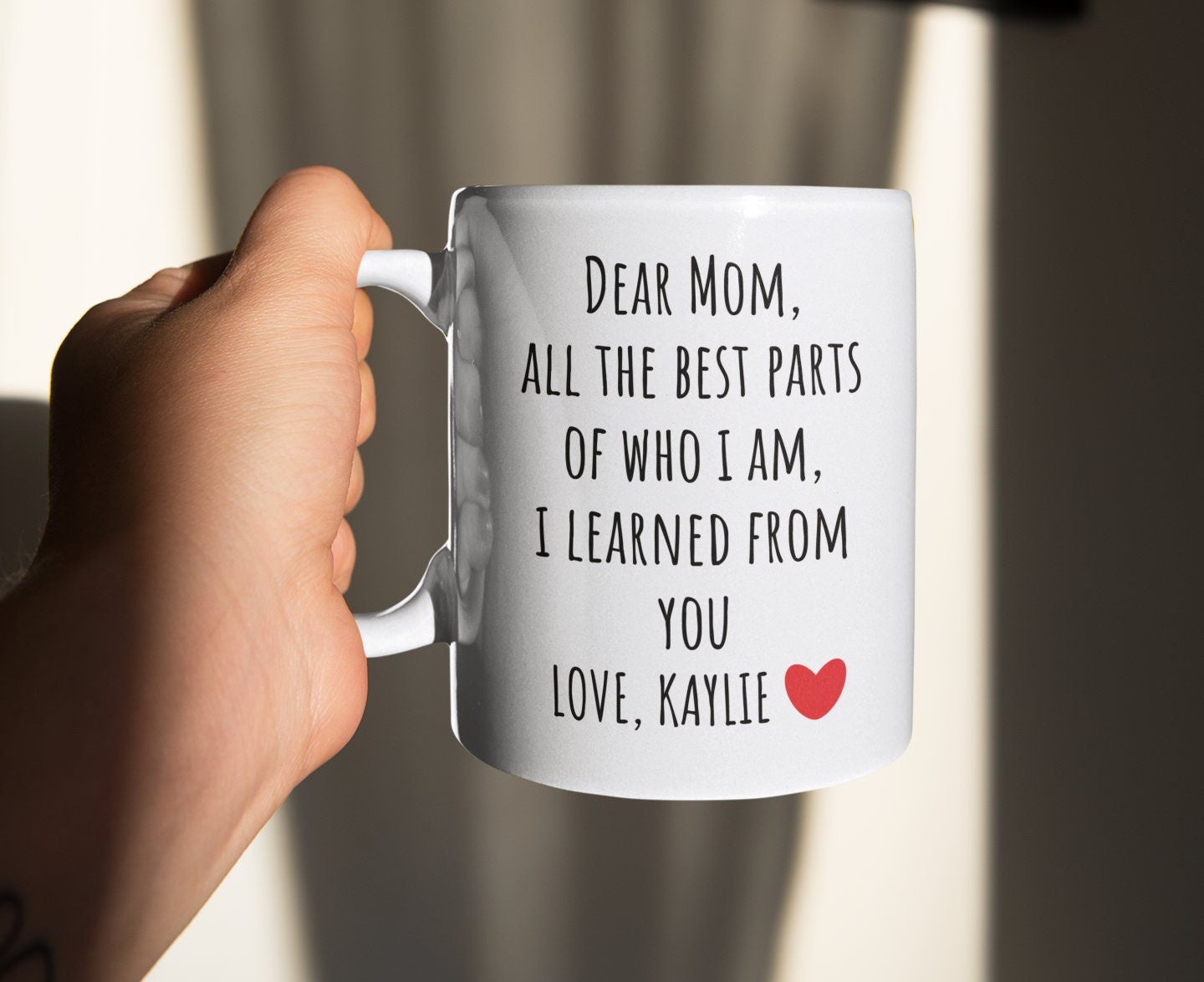 Dear Mom All the Best Parts of Who I Am Mug, Mom Gifts From Daughter ...