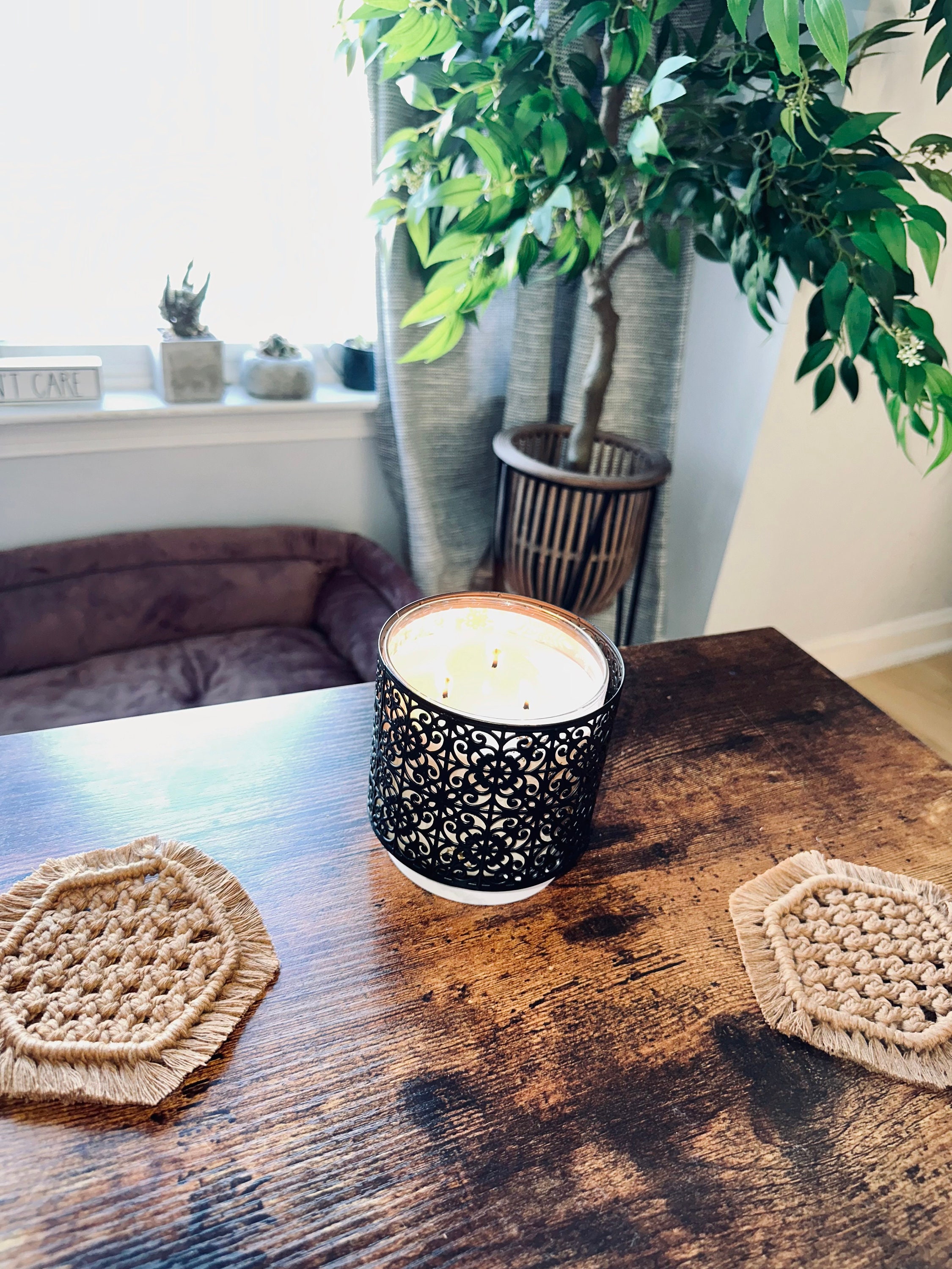 Boho Hexagon Macrame Coasters / Cute Macrame Coasters / Drink Coasters ...
