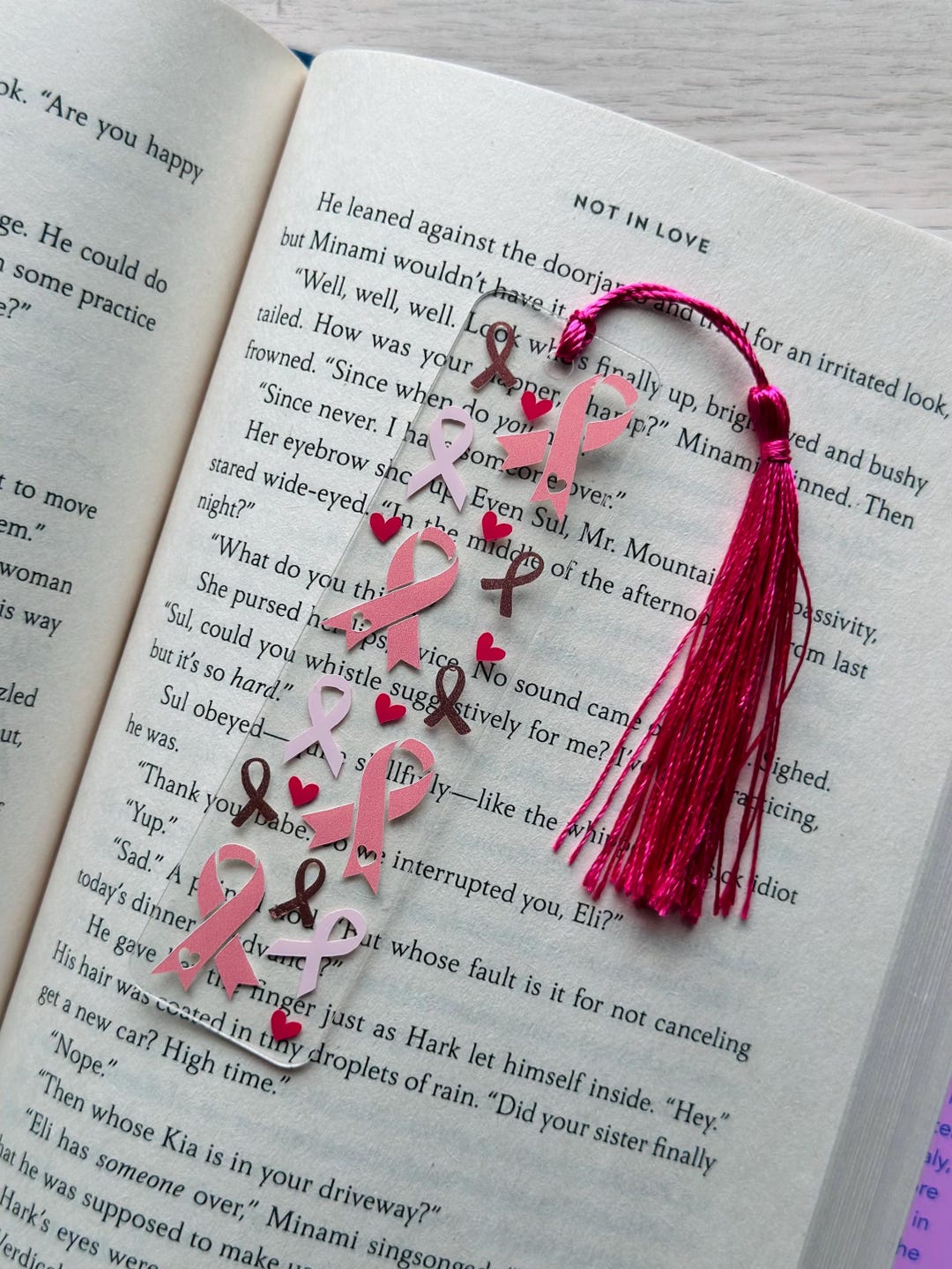 Acrylic Bookmarks // Cute Breast Cancer Awareness Bookmarks // Cancer ...