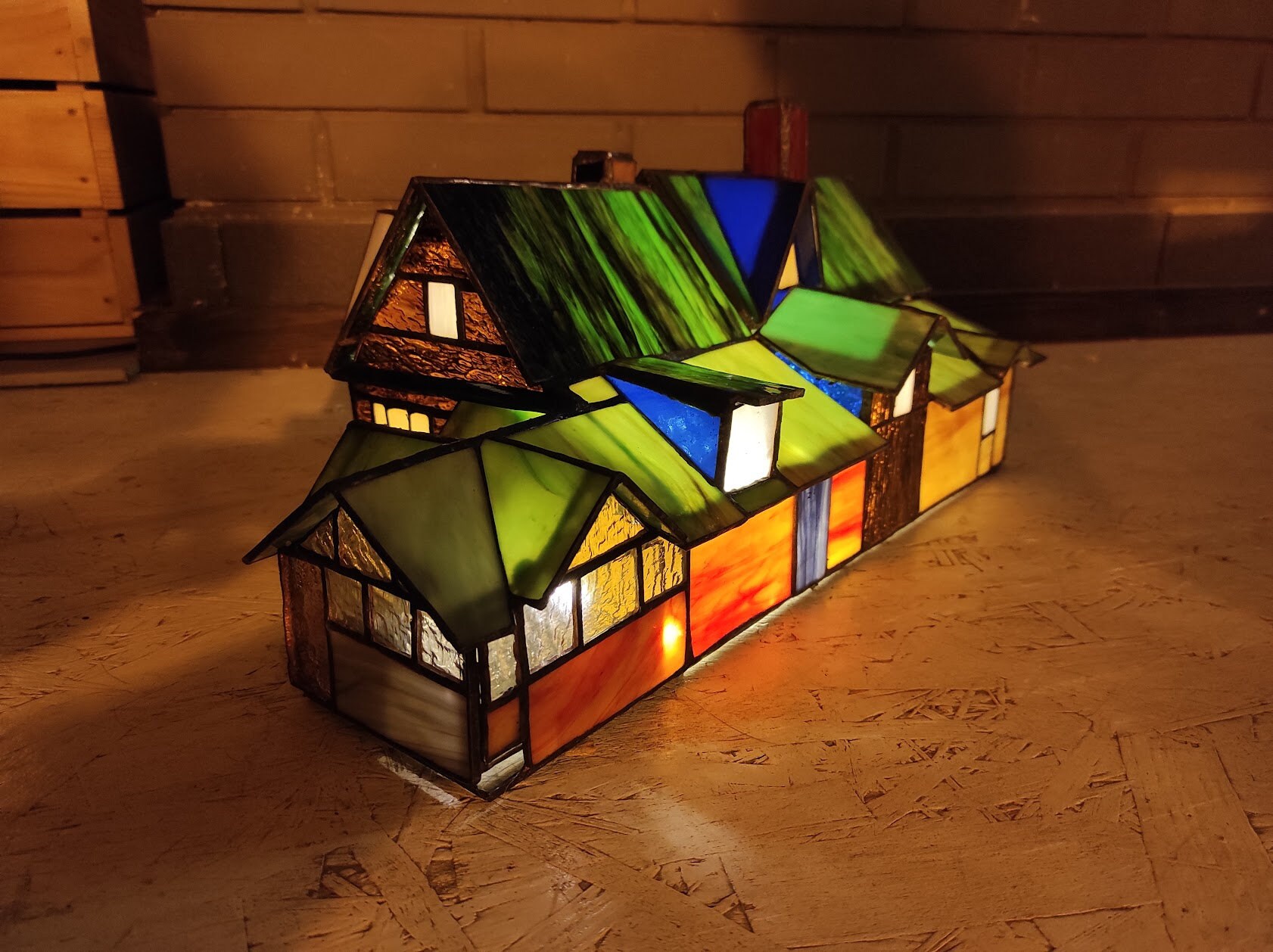 Stained Glass 3D House Model Made to Order. - Etsy