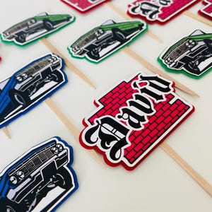 Lowrider Cake Topper, Lowrider Cupcakes Toppers, Lowrider Birthday ...