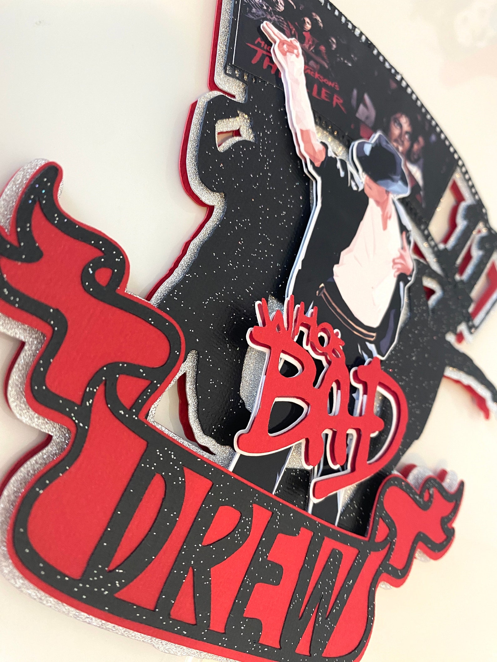 Michael Jackson Cake Topper, Who's Bad Cake Topper, King of Pop Cake ...