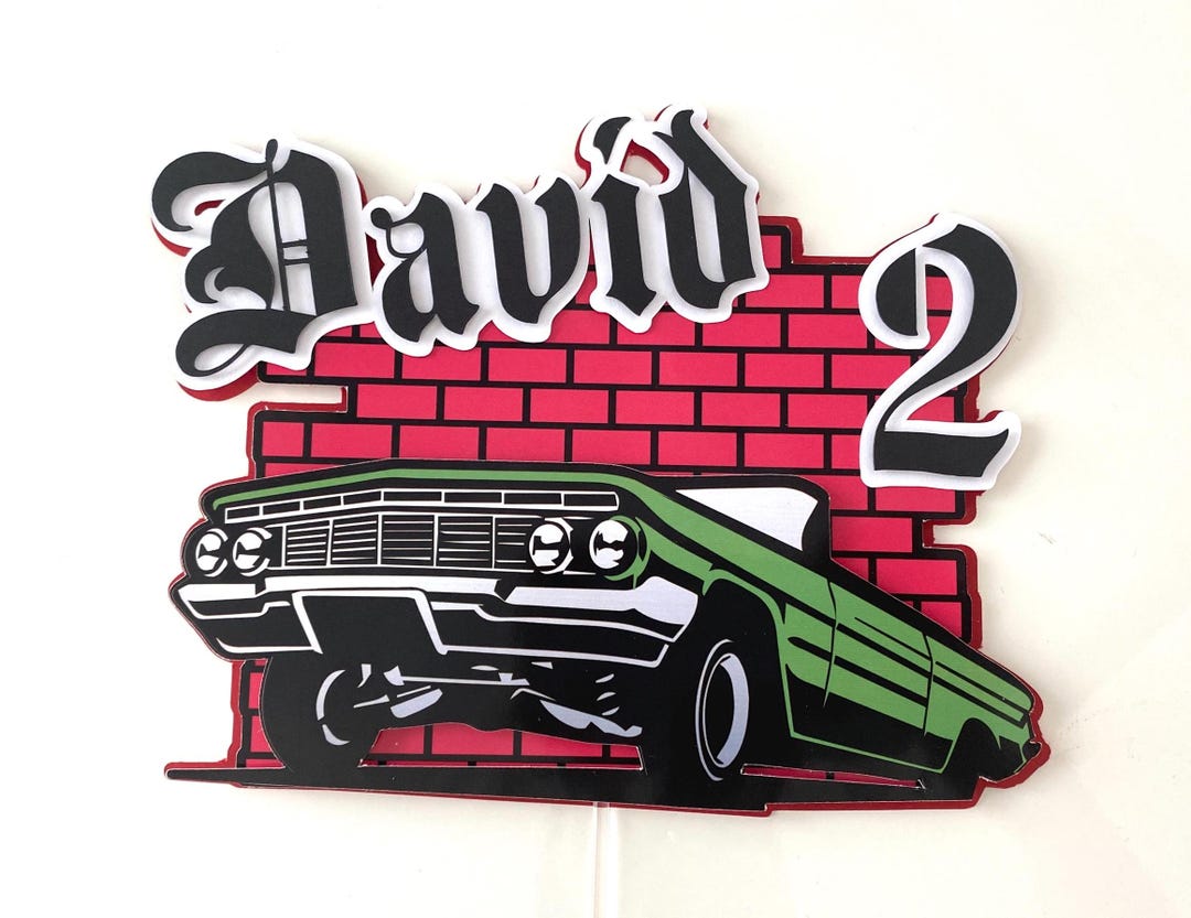 Lowrider Cake Topper, Lowrider Cupcakes Toppers, Lowrider Birthday ...