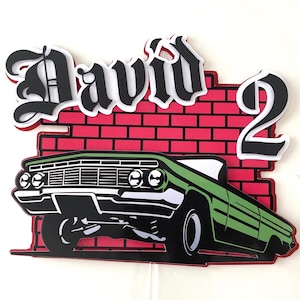 Lowrider Cake Topper, Lowrider Cupcakes Toppers, Lowrider Birthday ...