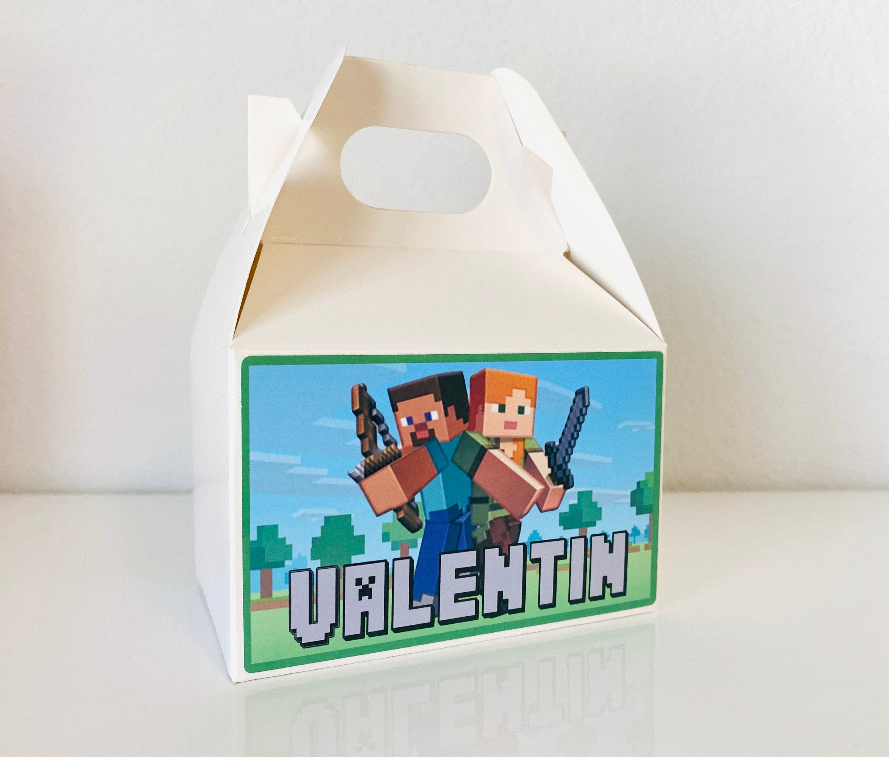 Small Minecraft Inspired Favors Boxes, Minecraft Birthday Party, Small ...