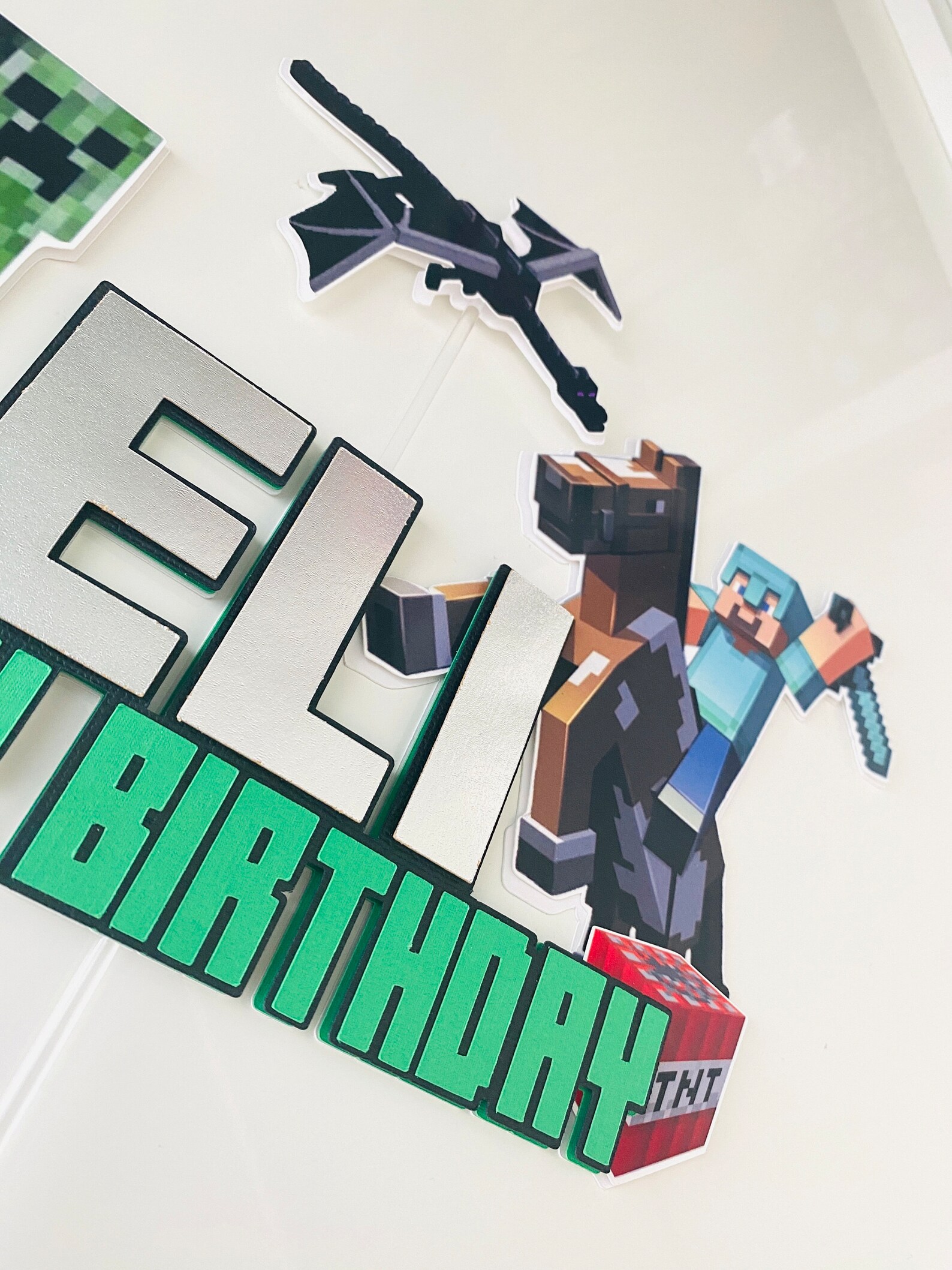Mnecraft Cake Topper, Gamer Topper, Mnecraft Birthday Cake, Steve Cake ...