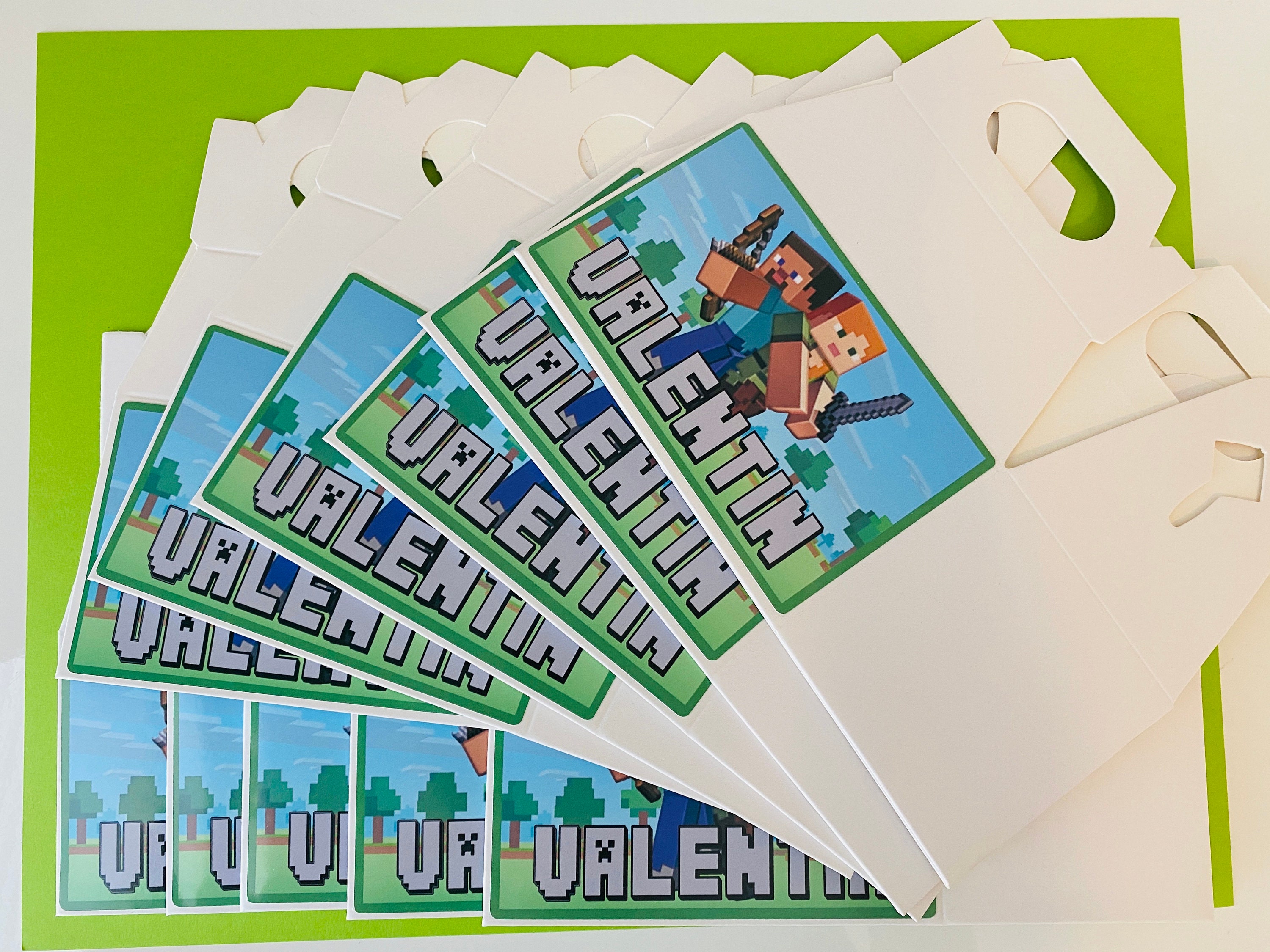 Small Minecraft Inspired Favors Boxes, Minecraft Birthday Party, Small ...