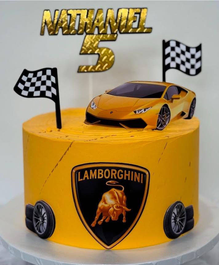 Lamborghini Cake Topper Personalized Sports Car Party Decor Etsy