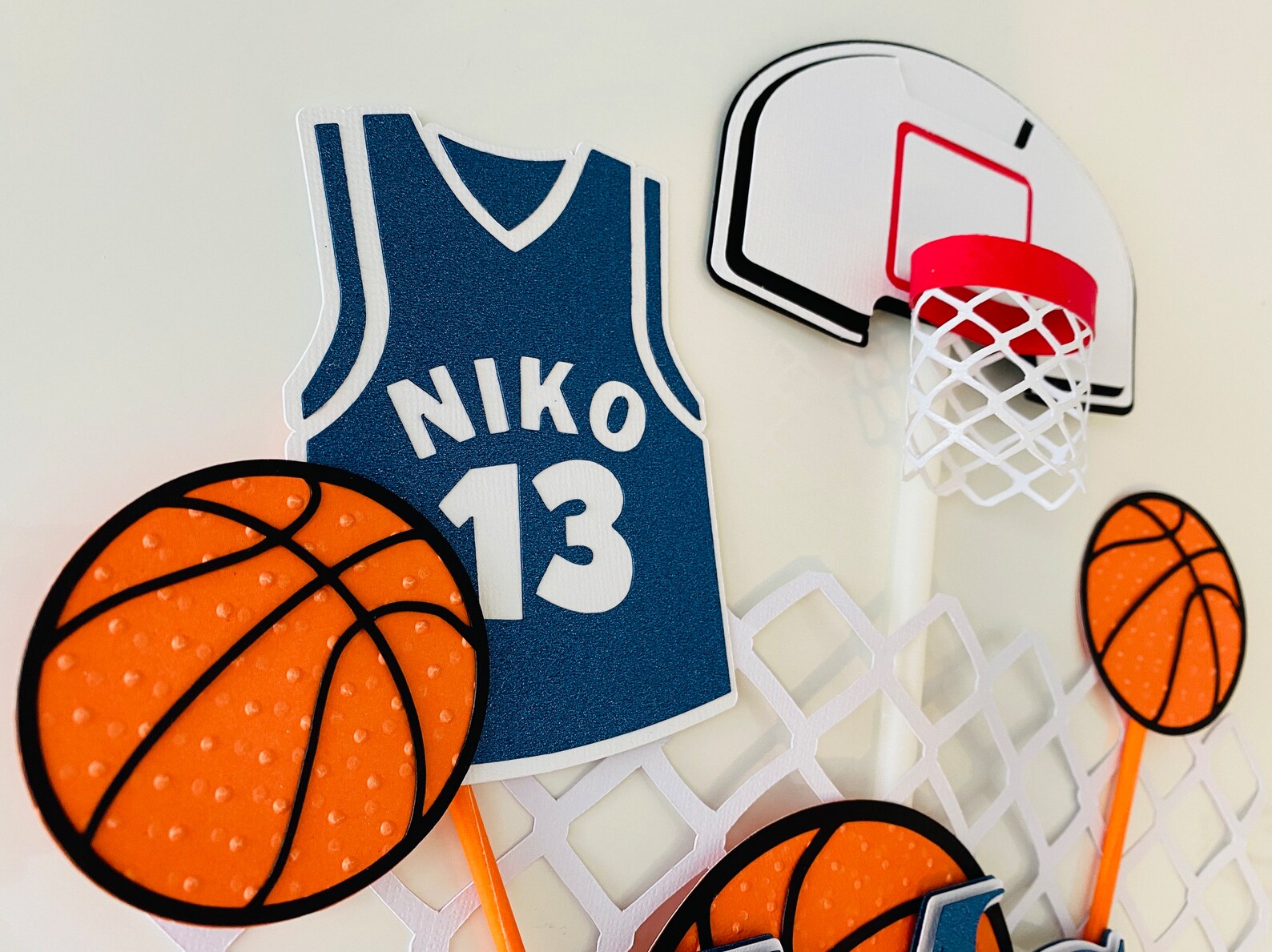 Basketball Cake Topper, Basketball Birthday Party, Custom Basketball ...