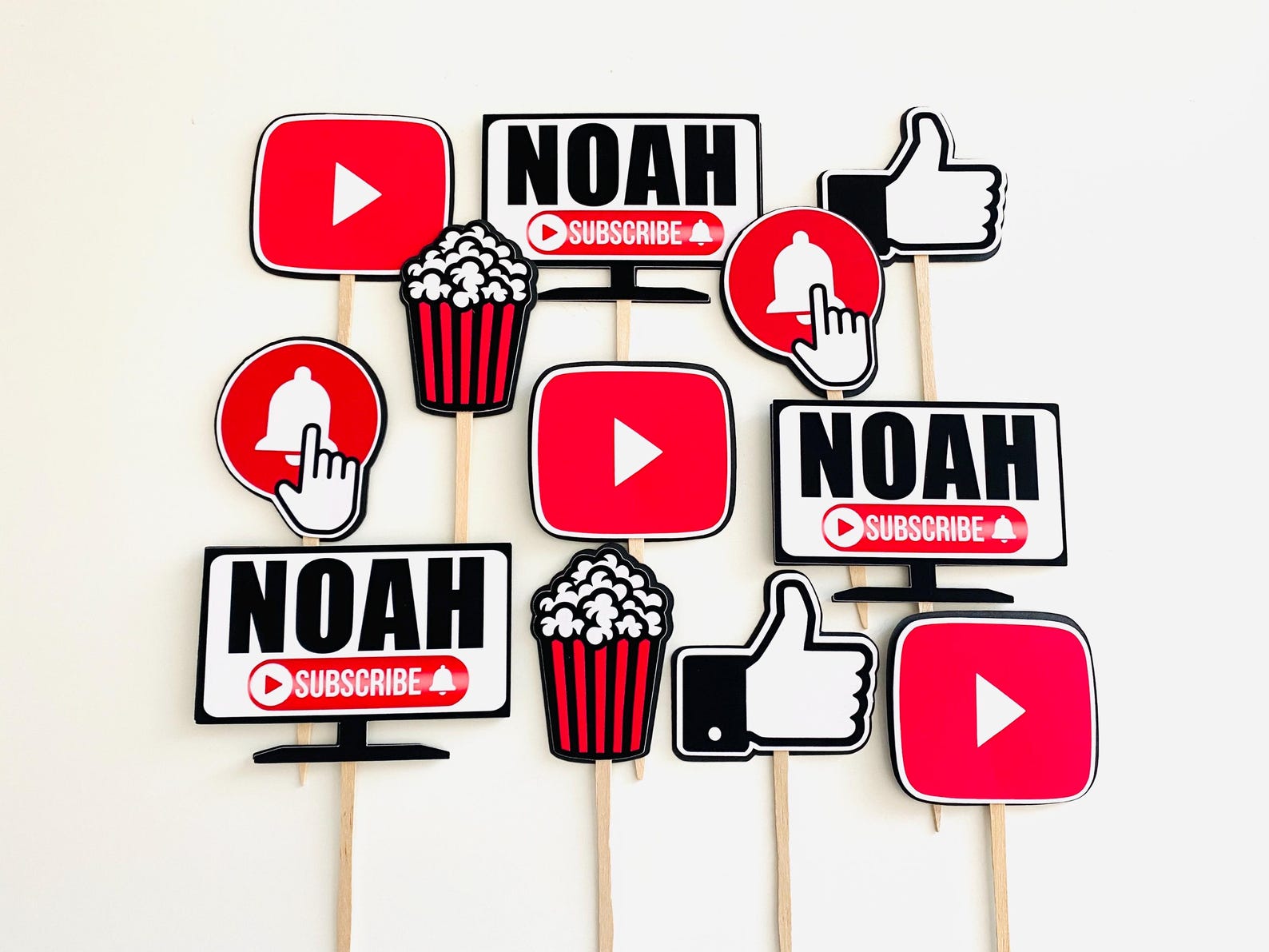 Youtube Cake Topper, Social Media Birthday Theme, Youtube Cupcake ...