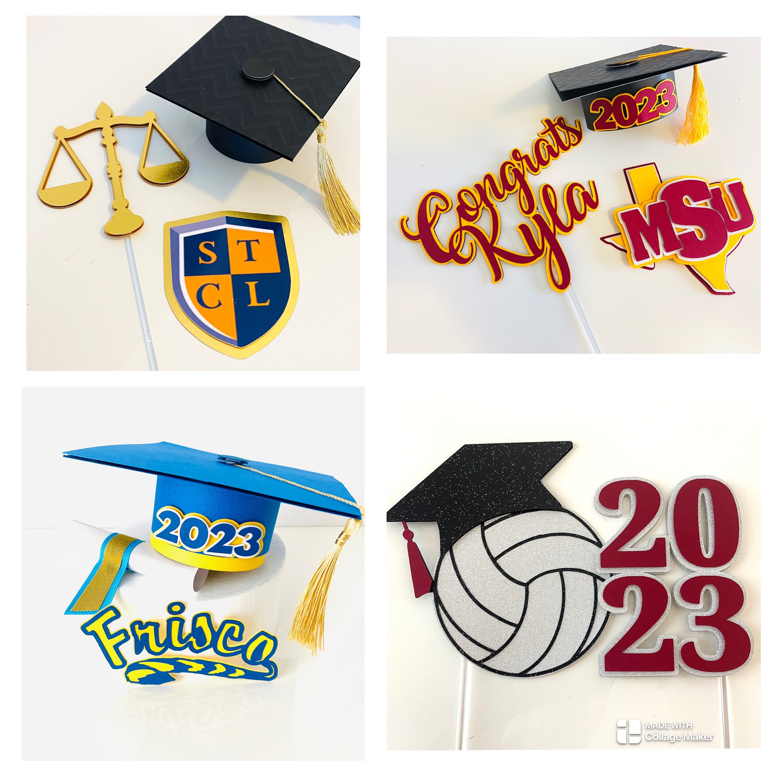 Cake Topper for Graduation, Personalized Graduation Cake Topper ...