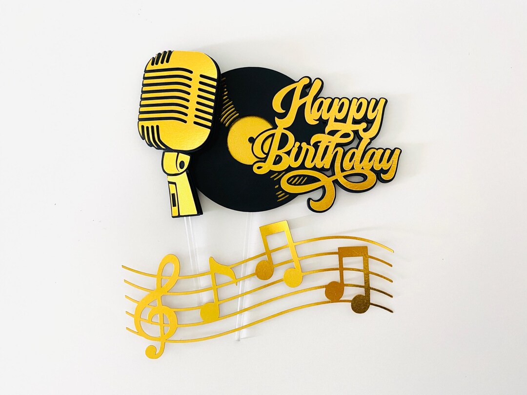 Music Cake Topper, Custom Birthday Cake Topper. - Etsy