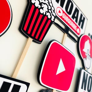 Youtube Cake Topper, Social Media Birthday Theme, Youtube Cupcake ...