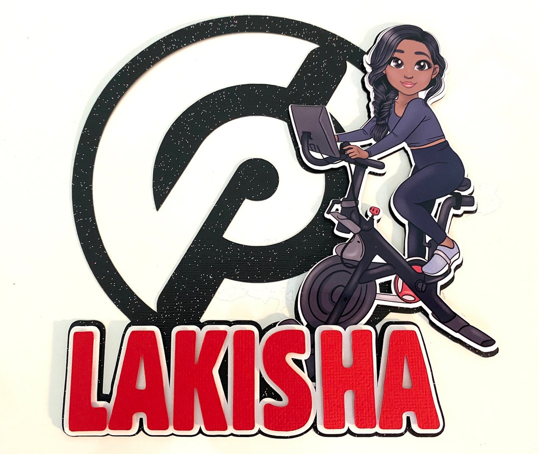 Spinning Custom Cake Topper, Workout Girl Topper, Spin Instructor ...