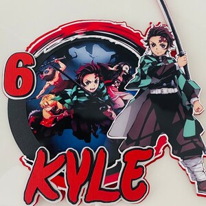 Custom Anime Cake Topper: Personalized Birthday Party Decor - Etsy