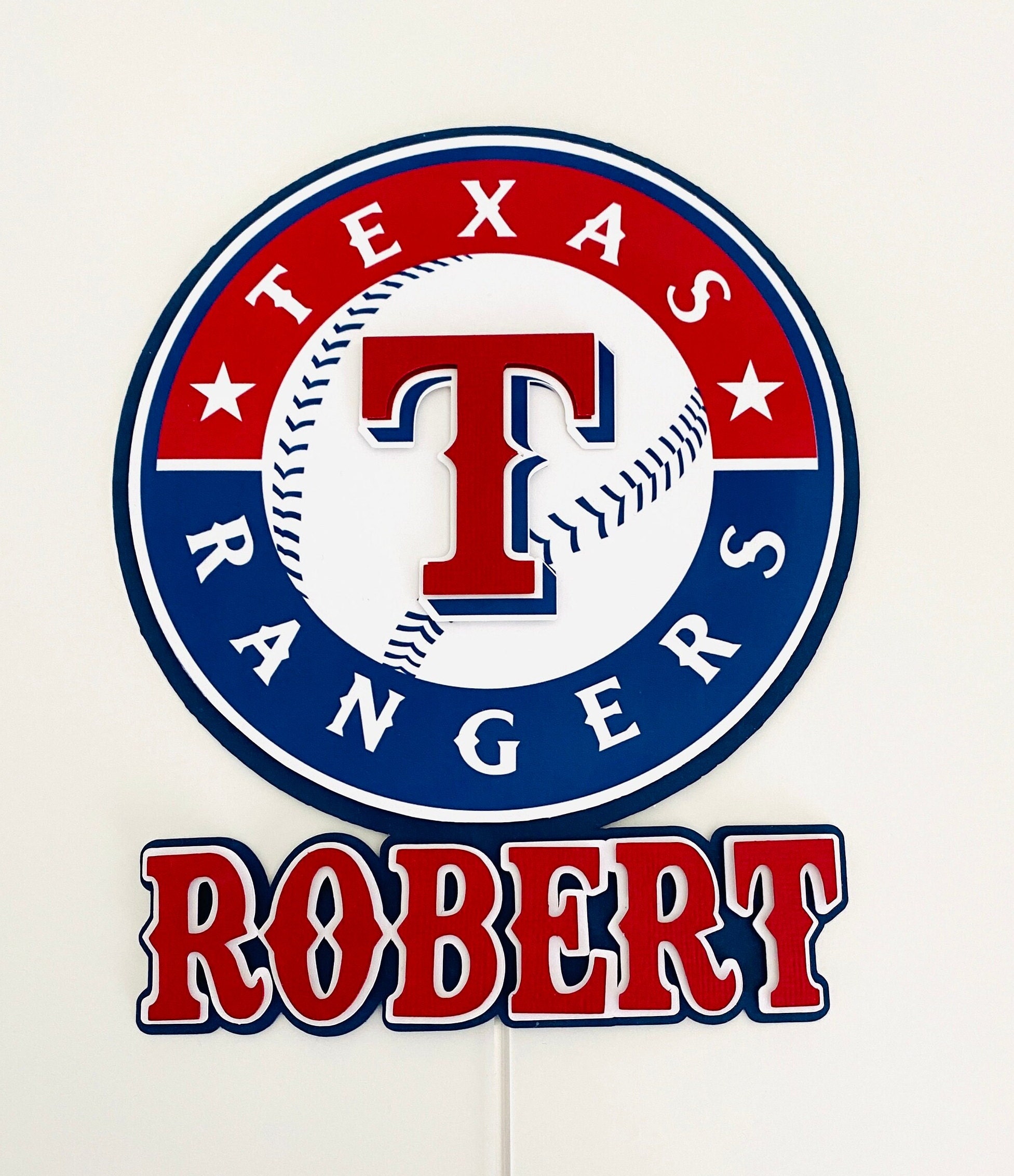Texas Rangers Cake Topper, Texas Rangers Birthday Party, Baseball Party ...