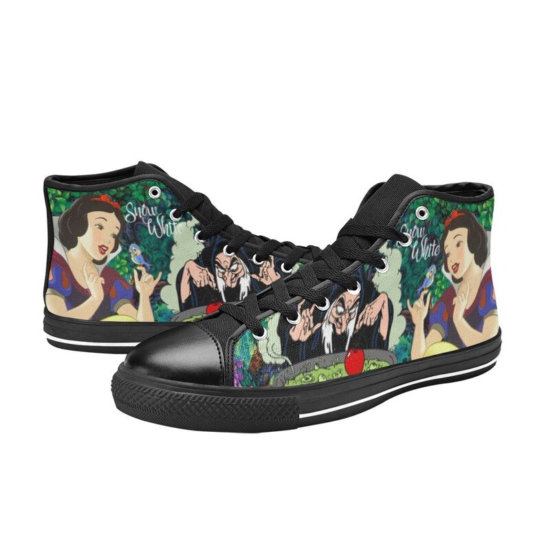 Snow White High Top Shoes Sneakers, Personalized Custom Kids, and Adult ...