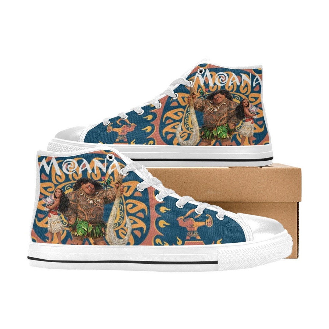 Moana High Top Shoes Sneakers, Personalized Custom Kids, and Adult - Etsy