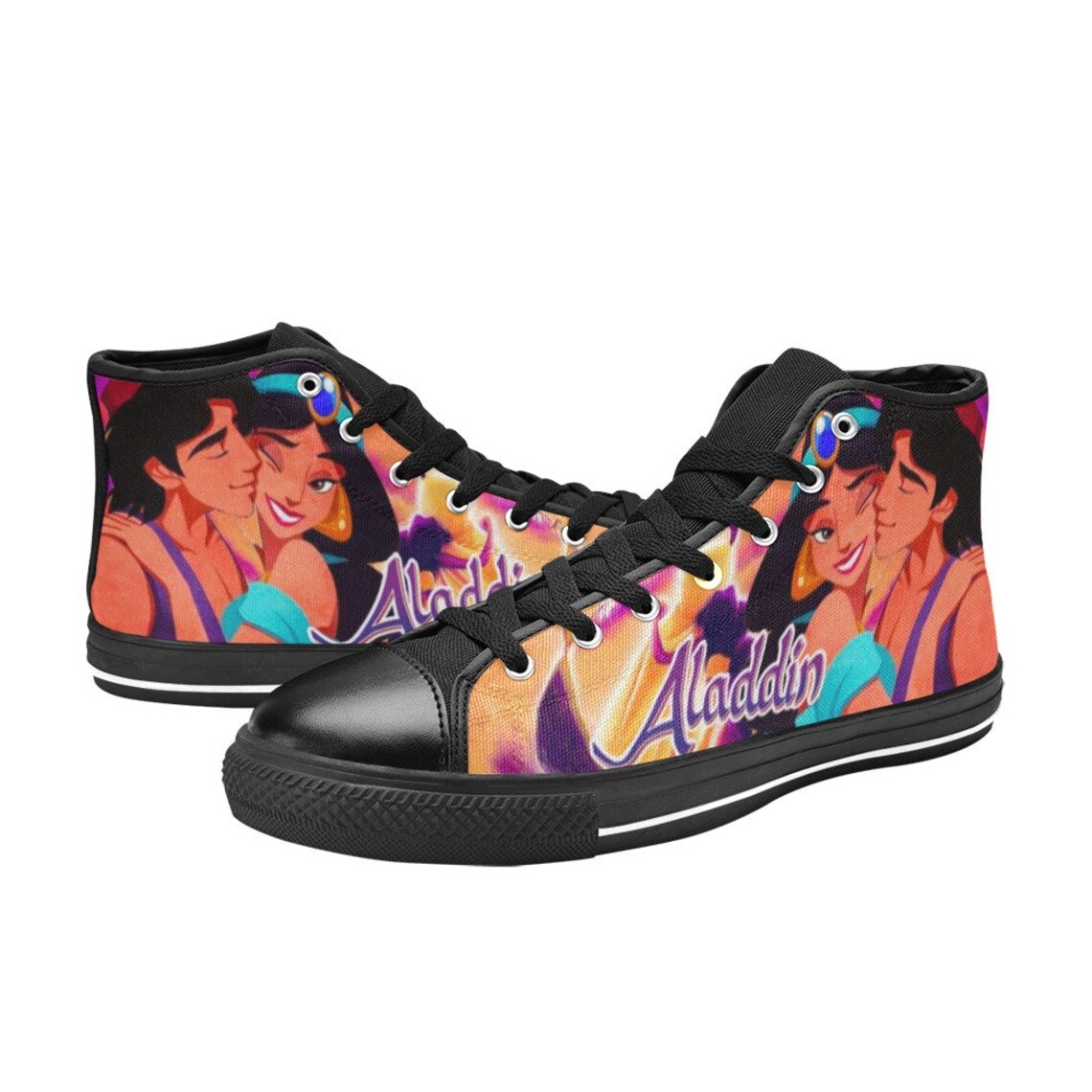 Princess Jasmine Aladdin High Top Shoes Sneakers, Personalized Custom ...