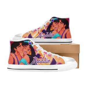 Princess Jasmine Aladdin High Top Shoes Sneakers, Personalized Custom ...