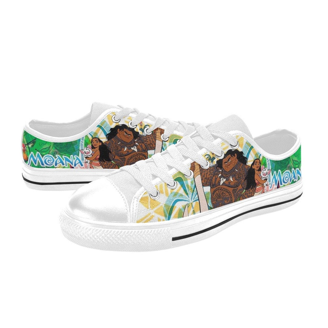 Moana Low Top Shoes Sneakers, Personalized Custom Kids, and Adult - Etsy