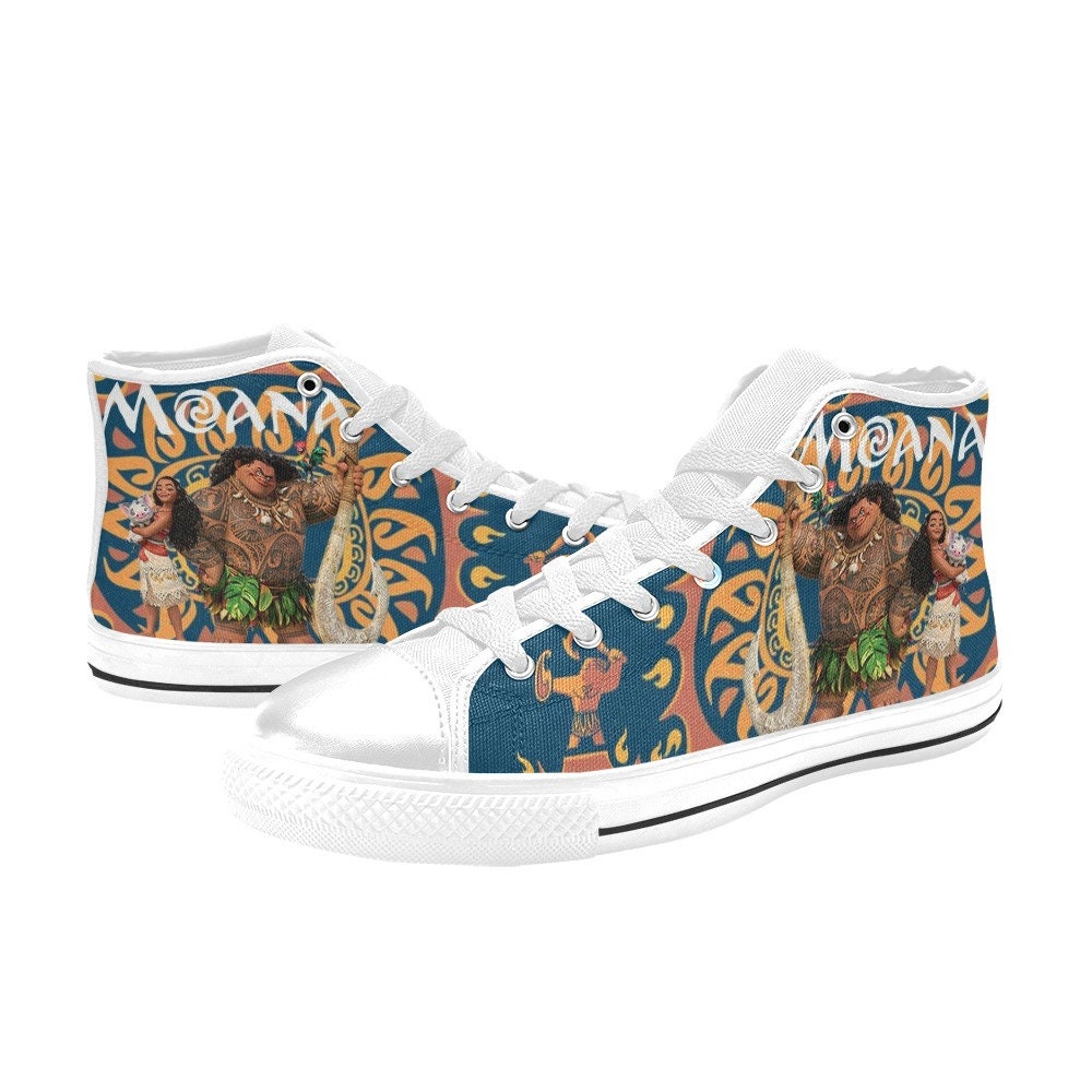 Moana High Top Shoes Sneakers, Personalized Custom Kids, and Adult - Etsy