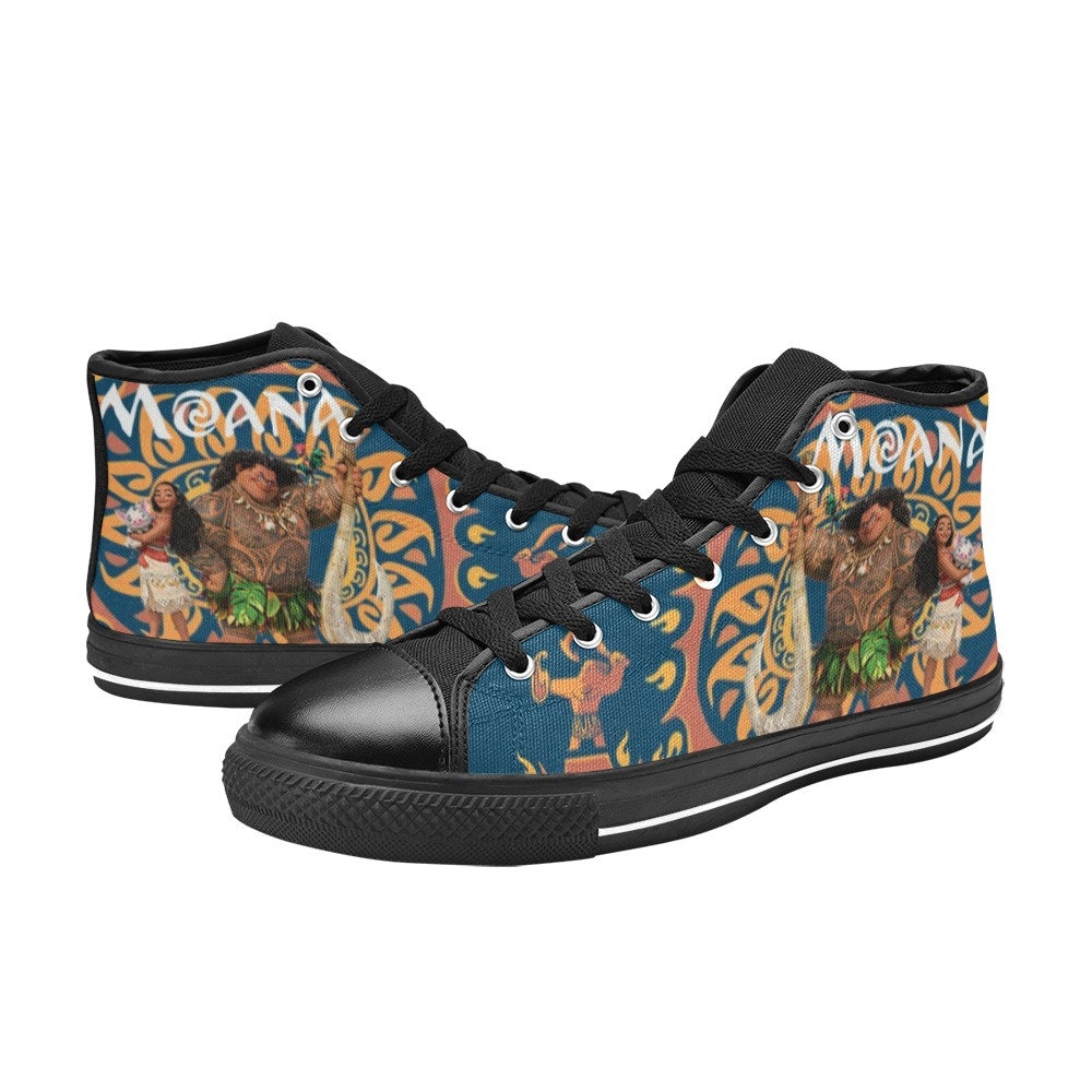 Moana High Top Shoes Sneakers, Personalized Custom Kids, and Adult - Etsy
