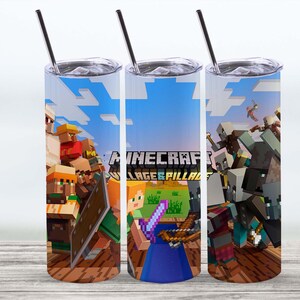 Gaming Minecraft Tumbler Wrap Sublimation Skinny Tumbler - Etsy
