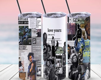 J Cole Tumbler 20 Oz Skinny Stitch Tumbler Sublimation Designs, Full ...