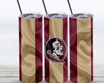Seminoles FSU Tumbler 20 Oz Skinny Stitch Tumbler Sublimation Designs ...