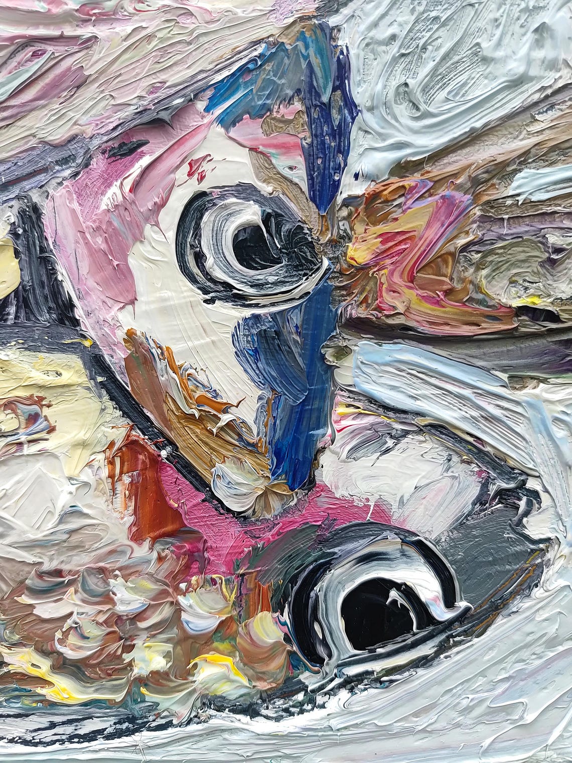 ORIGINAL OIL PAINTING Fish Still Life Horizontal Canvas Fish Dish ...