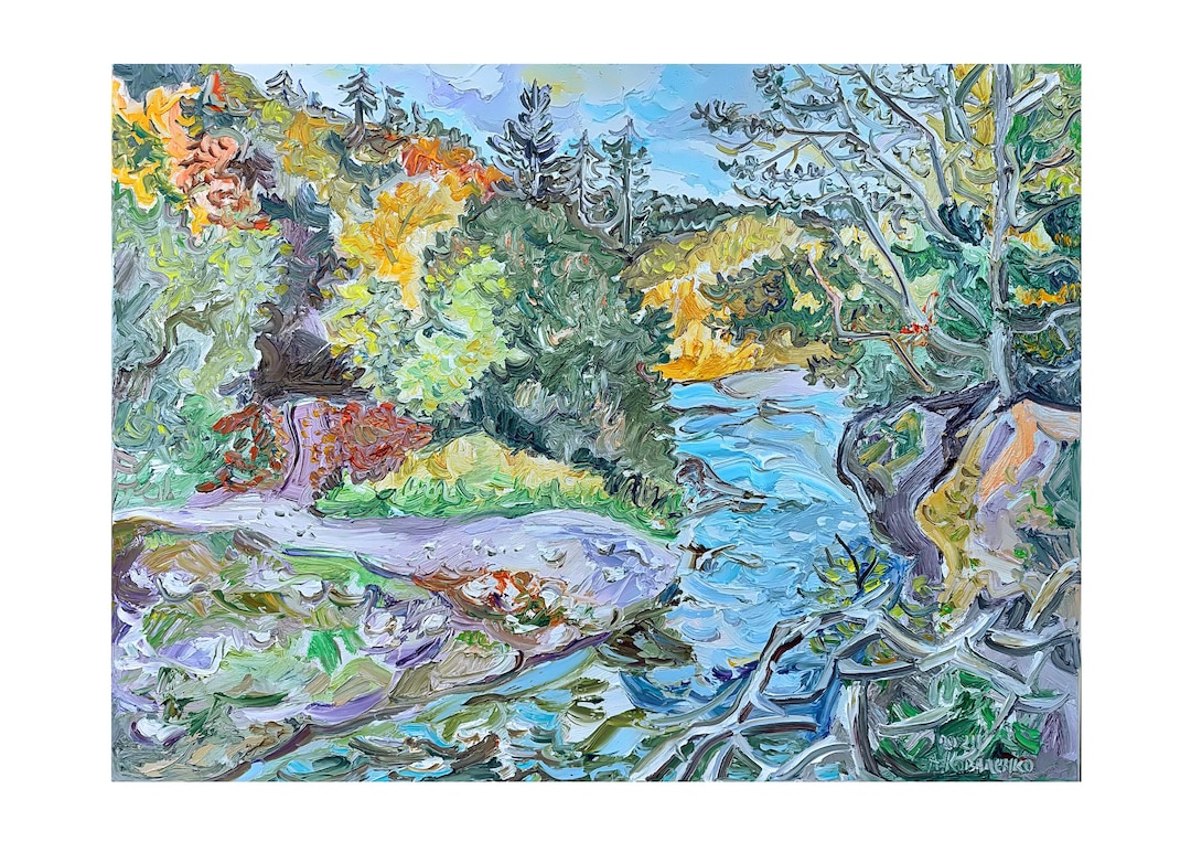 NATURE Landscape Oil Painting Colorful Impasto Artwork Wildlife Nature ...