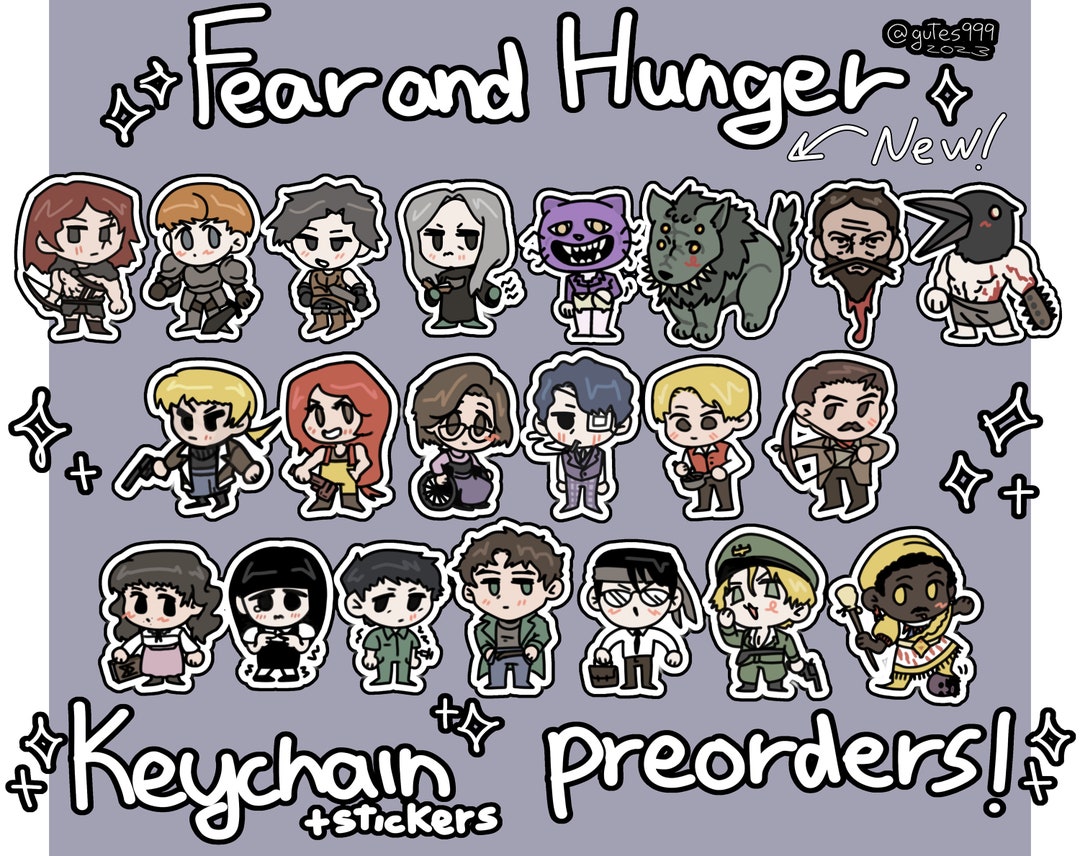 Fear and Hunger Keychain - Etsy