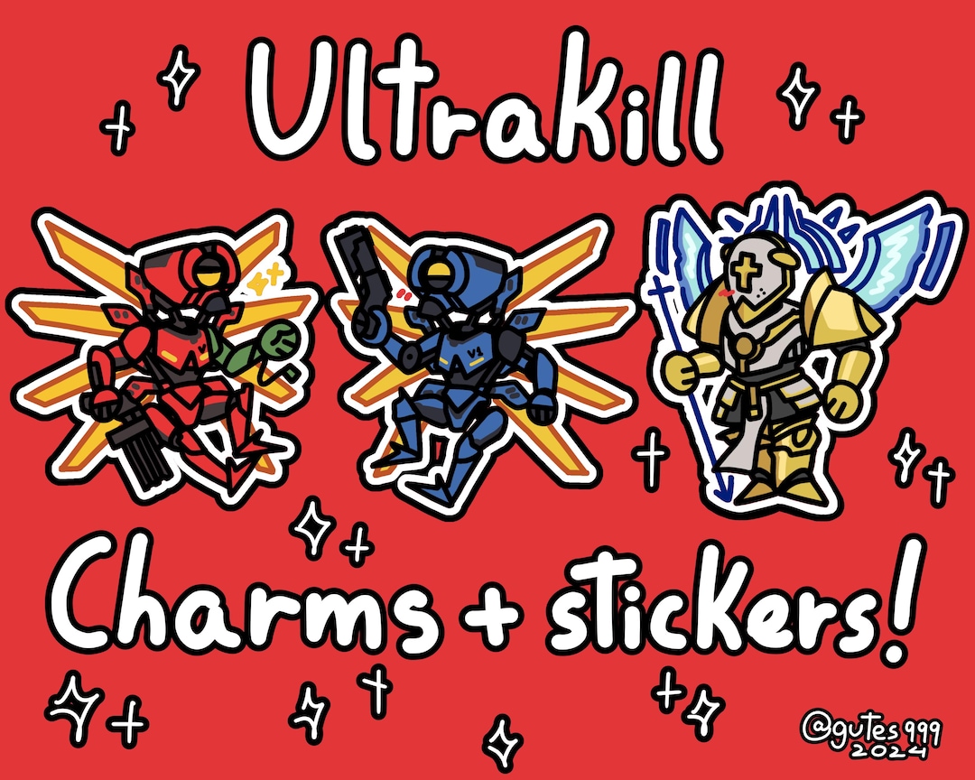 ULTRAKILL Keychains and Stickers, V1, V2, Gabriel - Etsy