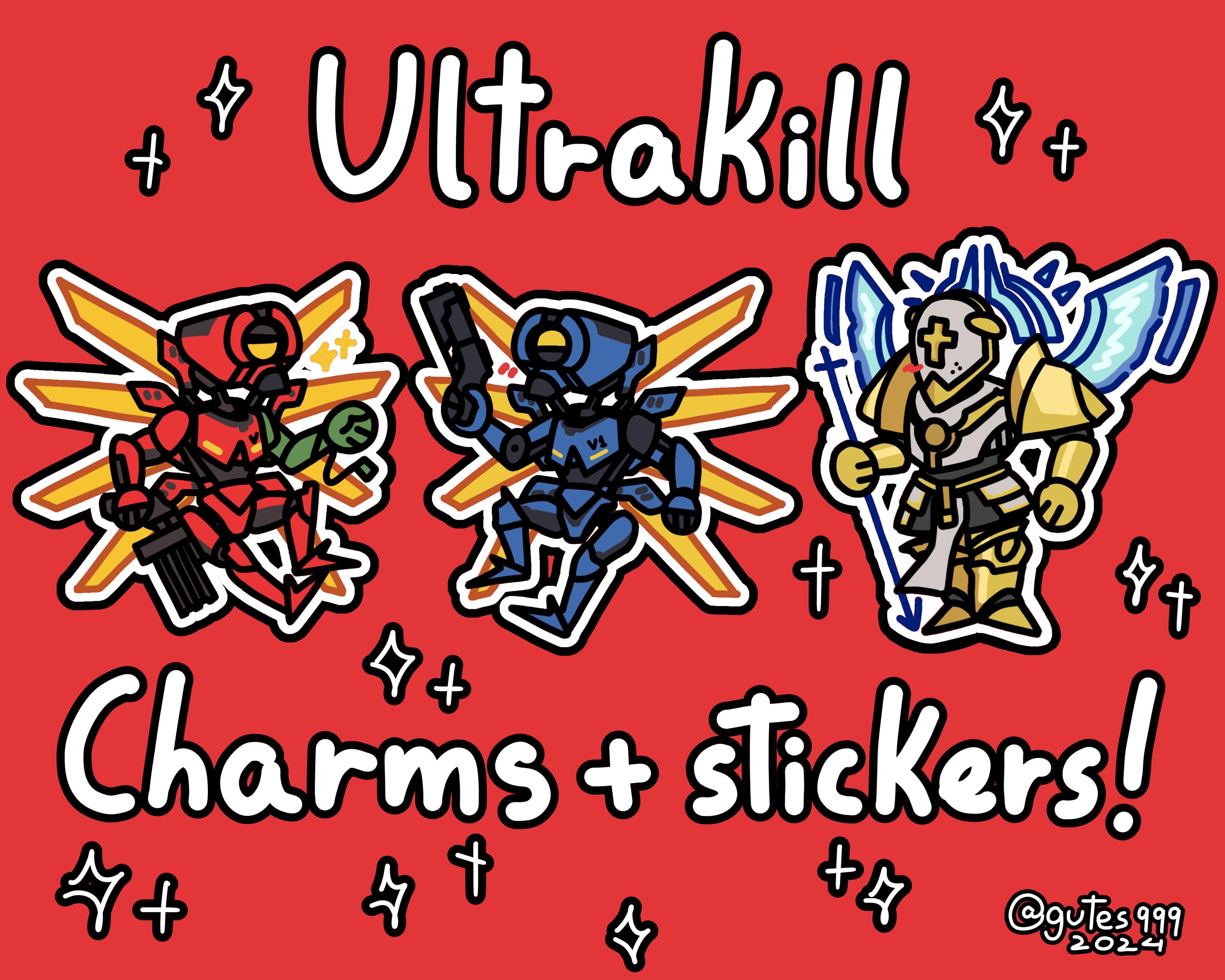 ULTRAKILL Keychains and Stickers, V1, V2, Gabriel - Etsy
