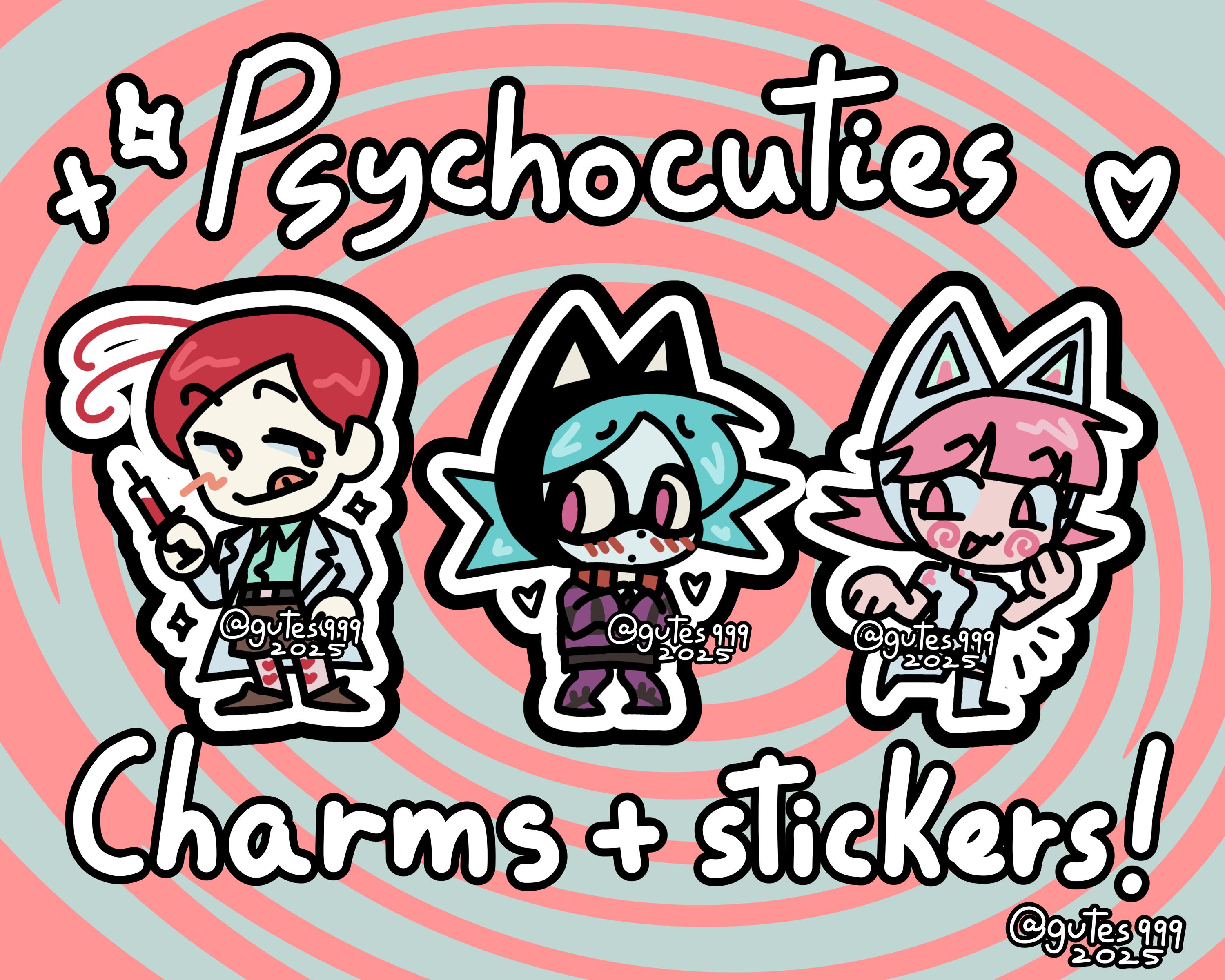 Psychocuties Keychain + Stickers, Doctor Masacrik, Ushka Mimi ...
