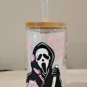 Scream Ghost Face Horror Movie Iced Coffee Glass, 16 Oz Libbey Glass ...