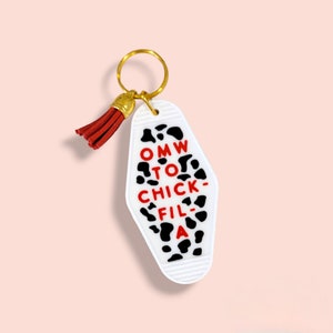 OMW to CFA Cute & Fun Motel Keychain - Etsy