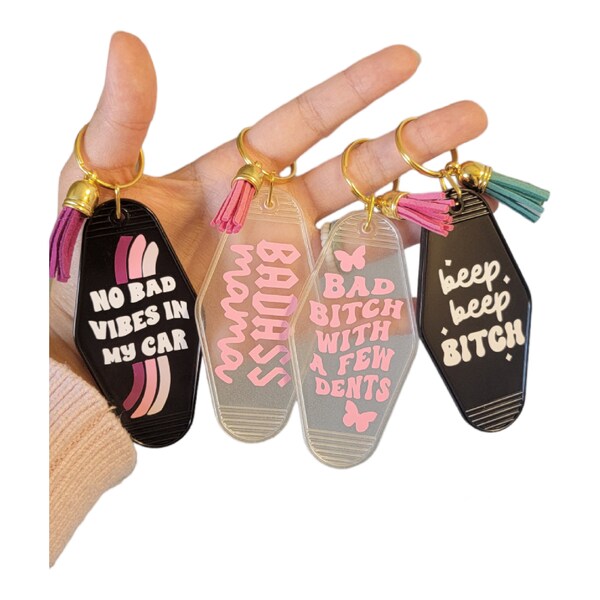 Badass Keychain - Etsy