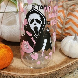 Scream Ghost Face Horror Movie Iced Coffee Glass, 16 Oz Libbey Glass ...