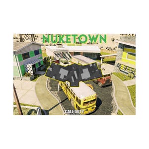 Nuketown Call of Duty Map Gamer Poster, Gaming Decor, Nuketown Map ...