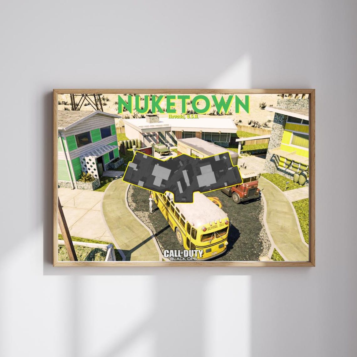 Nuketown Call of Duty Map Gamer Poster, Gaming Decor, Nuketown Map ...