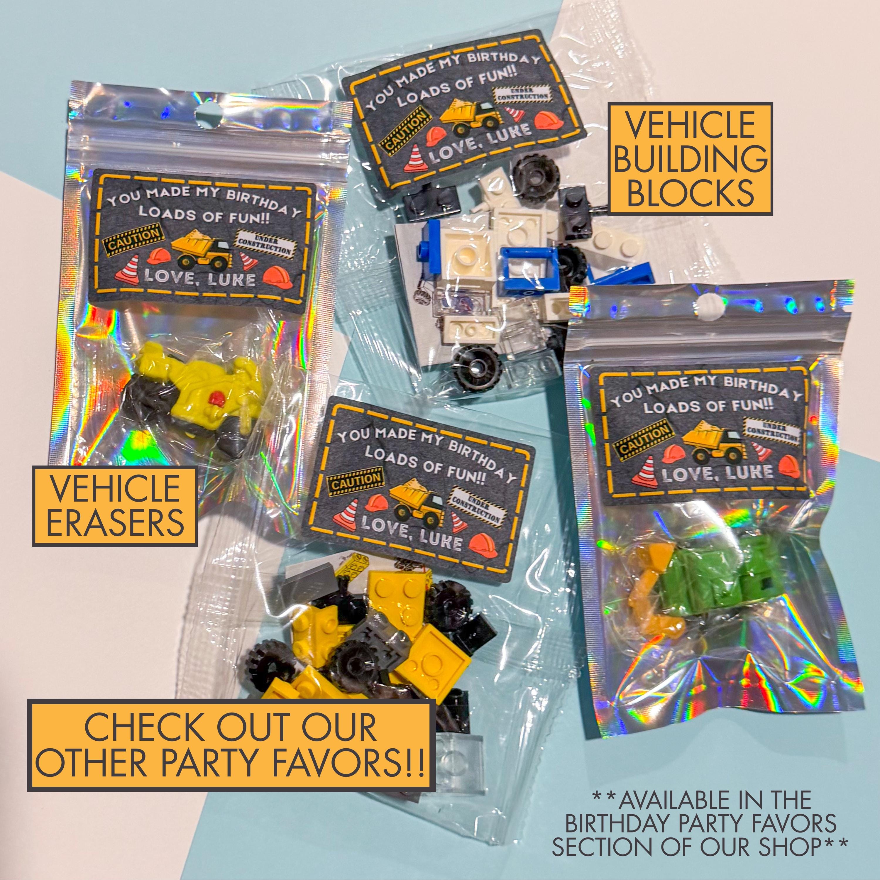 Construction Truck Birthday Party Favors Personalized Car and Truck ...