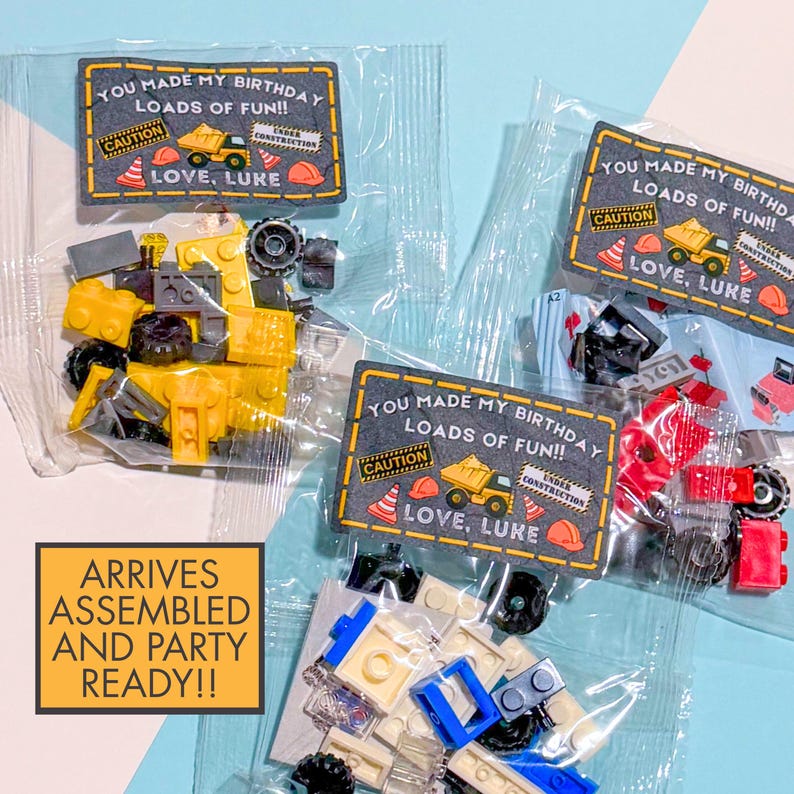 Construction Truck Birthday Party Favors Personalized Car and Truck ...