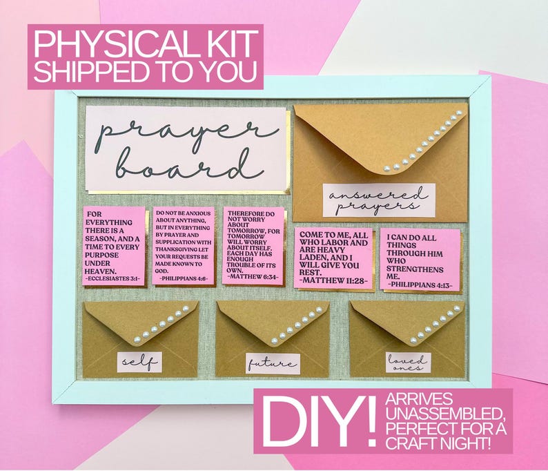 Prayer Board Kit DIY Religious Physical Bible Board Supplies for New ...