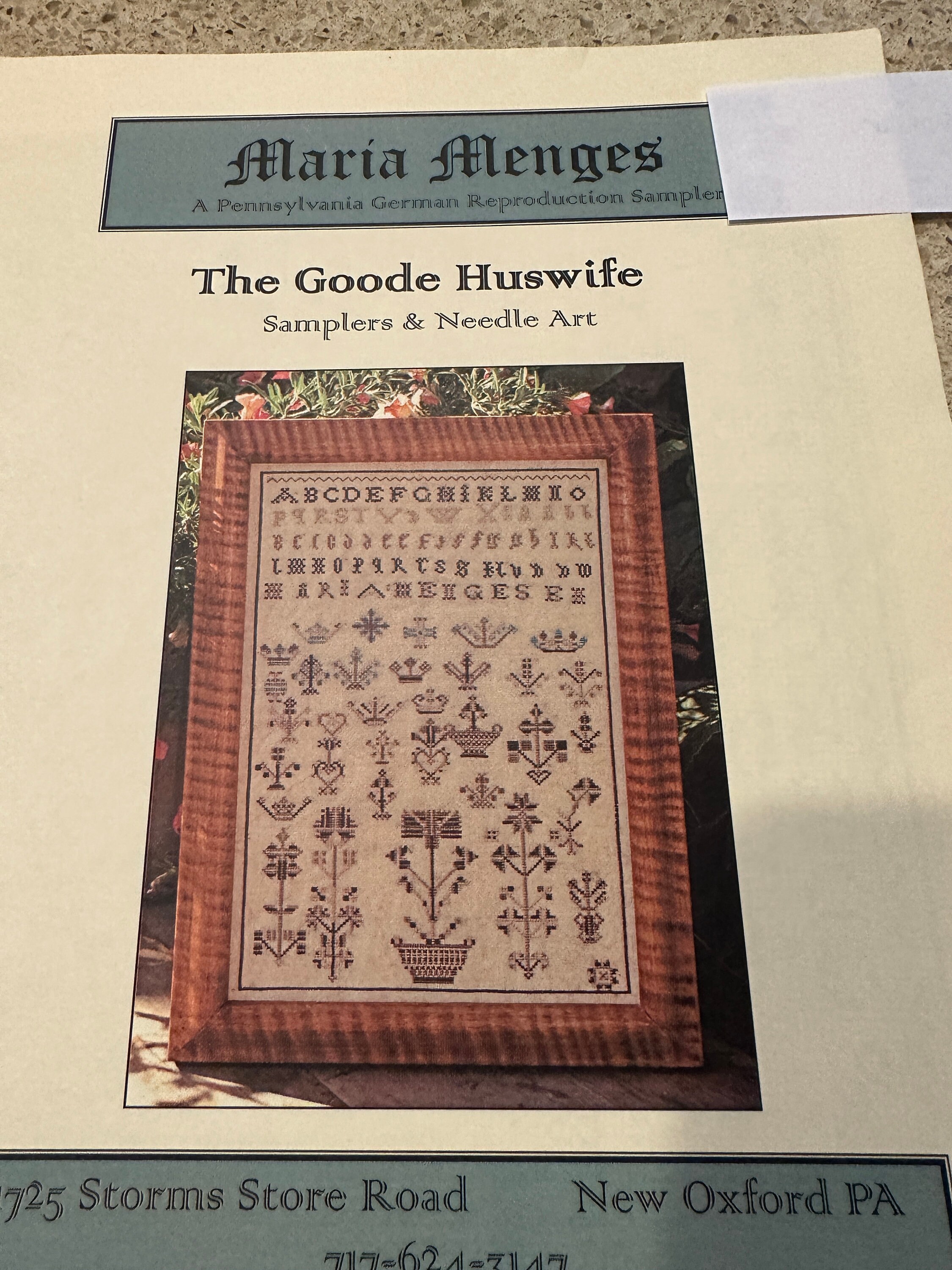 Maria Menges Pennsylvania German Sampler by the Goode Huswife Published ...
