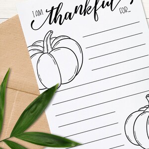 Thanksgiving Gratitude Cards Printable, I Am Thankful for Cards ...