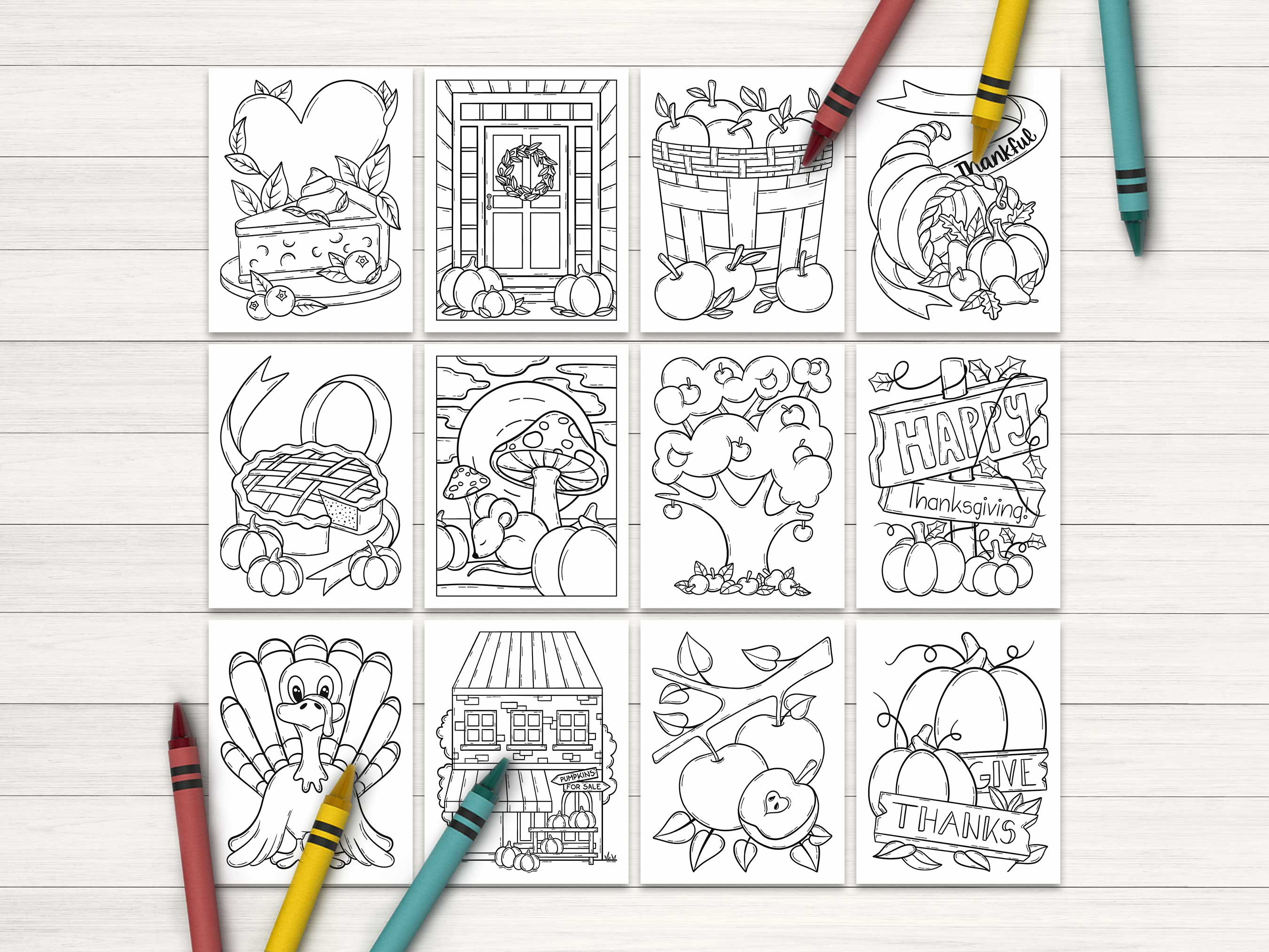 Thanksgiving Coloring Pages for Kids, Fall Coloring Pages Printable ...